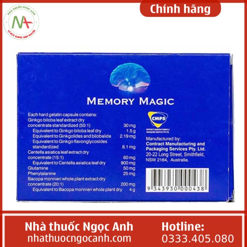 Thuốc Memory Magic có tác dụng gì, có tốt không, giá bao nhiêu, mua ở đâu?