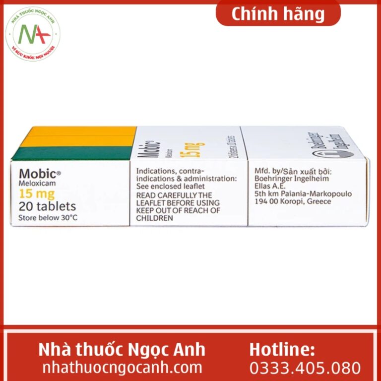 Thuốc Mobic 15mg viên là thuốc gì, liều dùng, giá bao nhiêu, mua ở đâu