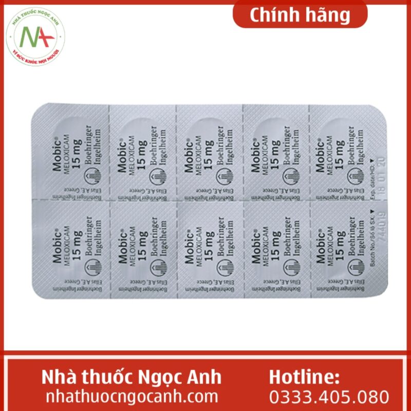 Thuốc Mobic 15mg viên là thuốc gì, liều dùng, giá bao nhiêu, mua ở đâu