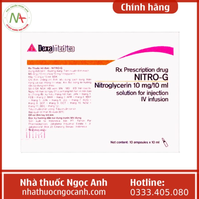 Nitroglycerin là thuốc gì? Công dụng, Cơ chế hoạt động, Liều dùng