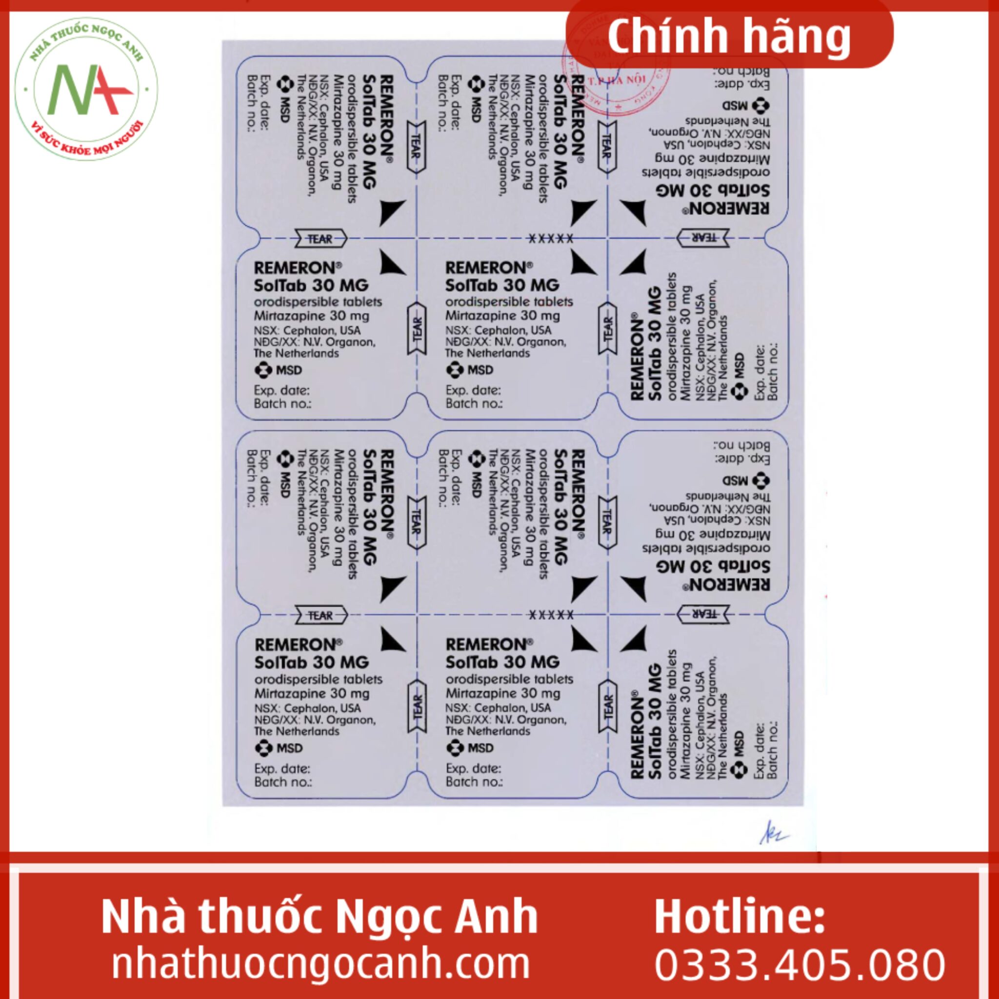 Thuốc Remeron Soltab là thuốc gì, giá bao nhiêu? Mua ở đâu?