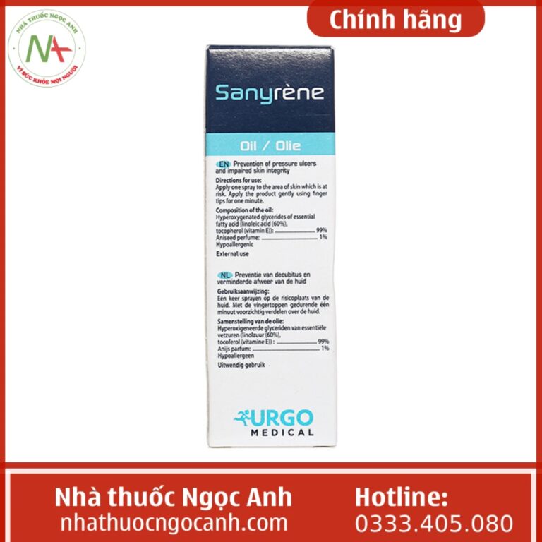 Thuốc xịt chống loét Sanyrene 20ml cách sử dụng, giá bao nhiêu, mua ở đâu