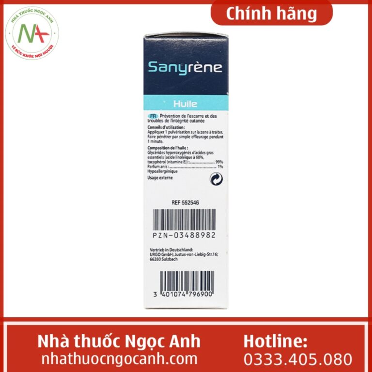 Thuốc xịt chống loét Sanyrene 20ml cách sử dụng, giá bao nhiêu, mua ở đâu