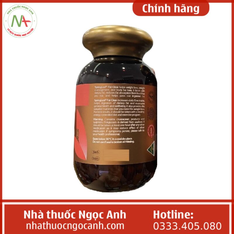 Viên uống giảm cân Spring Leaf Fat Clear giá bao nhiêu? Mua ở đâu?