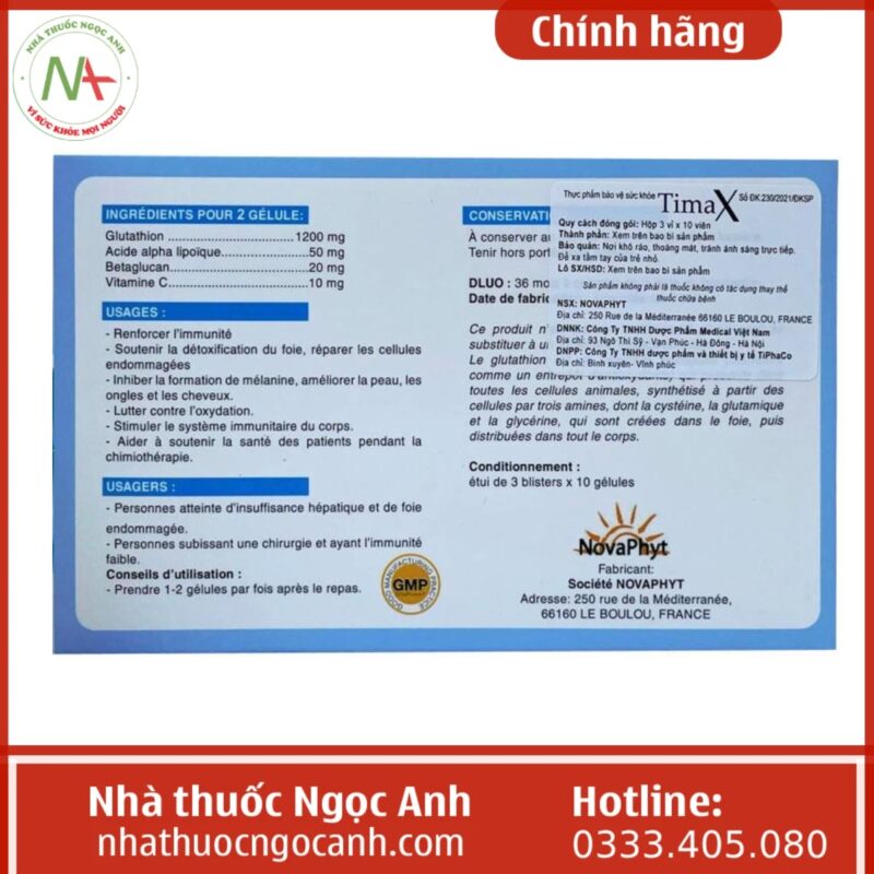 Thuốc Timax Novaphyt của Pháp là gì, giá bao nhiêu, mua ở đâu?