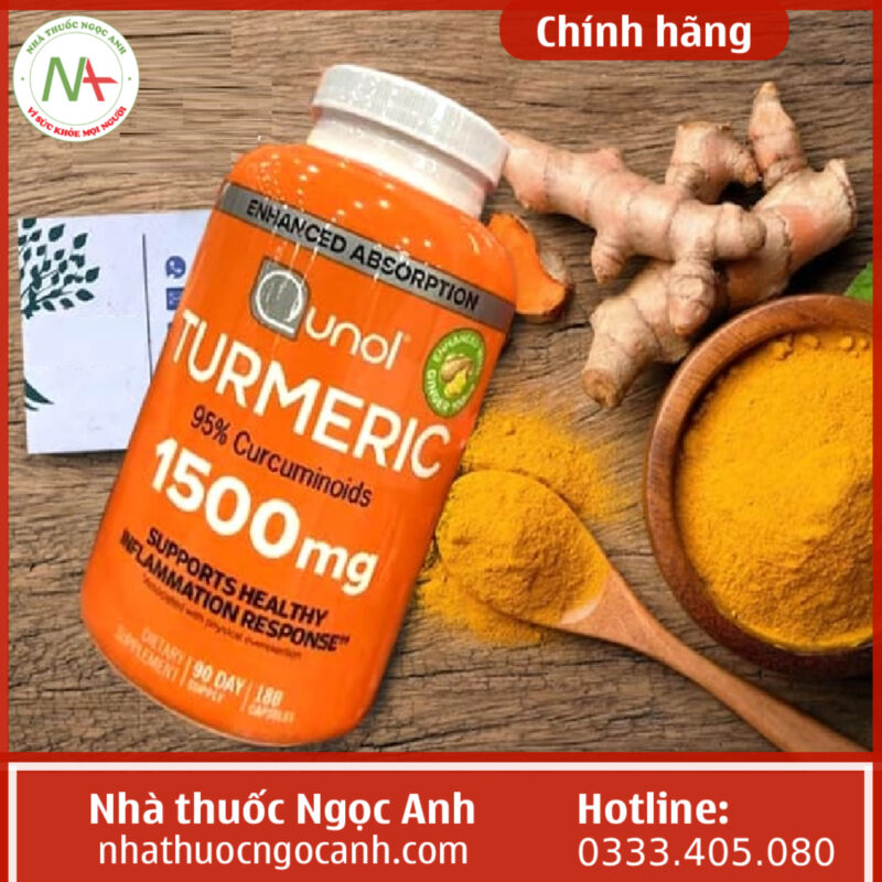 Viên uống tinh chất nghệ Qunol Turmeric 95% Curcuminoids 1500mg 180 ...
