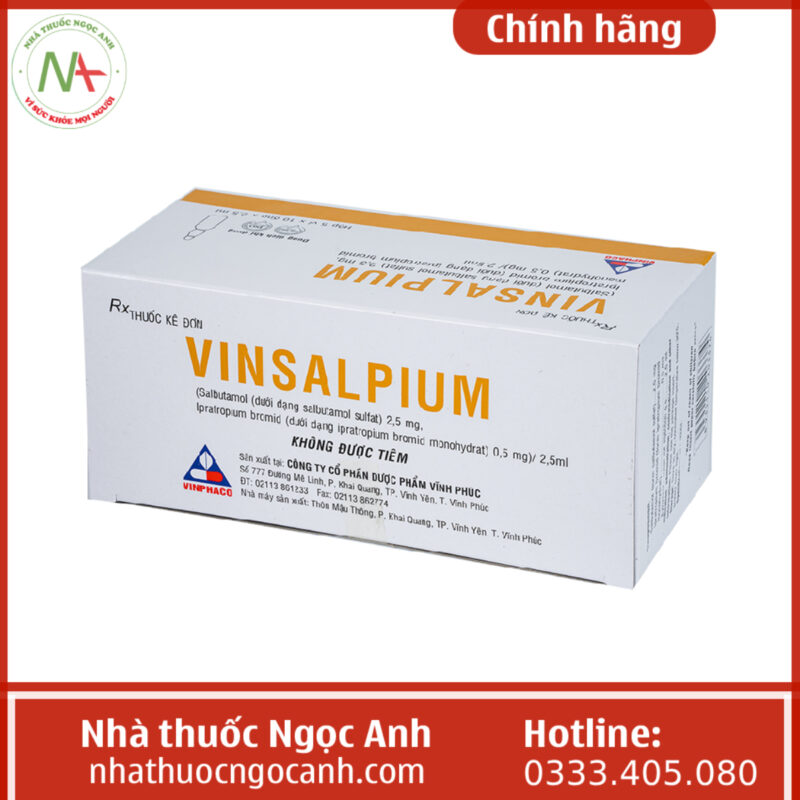 Thuốc khí dung Vinsalpium thuộc nhóm nào, giá bao nhiêu? Mua ở đâu?