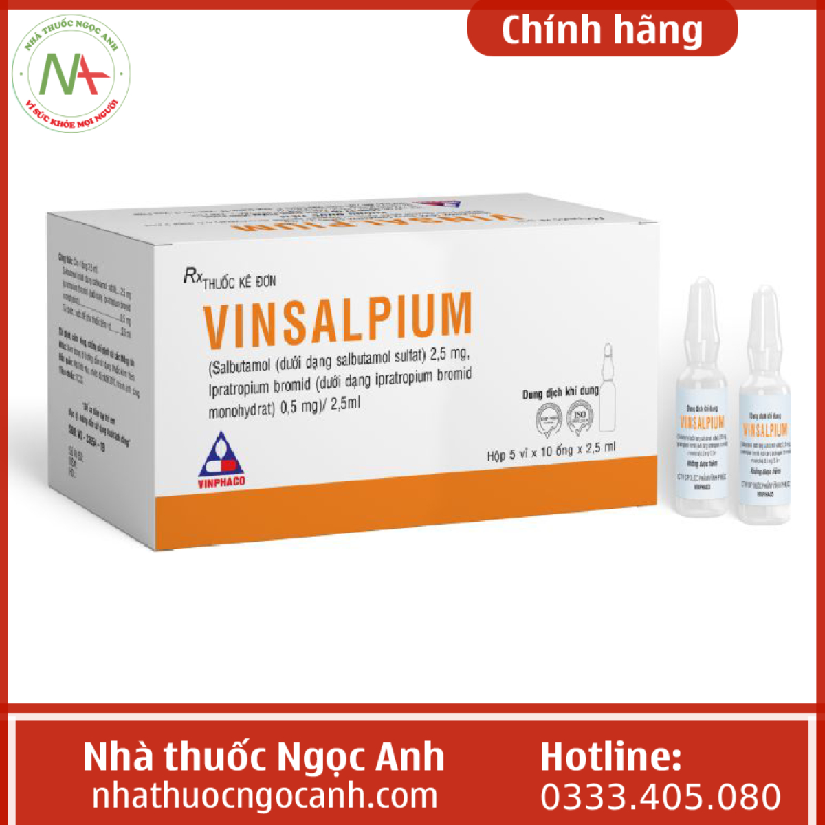 Thuốc khí dung Vinsalpium thuộc nhóm nào, giá bao nhiêu? Mua ở đâu?