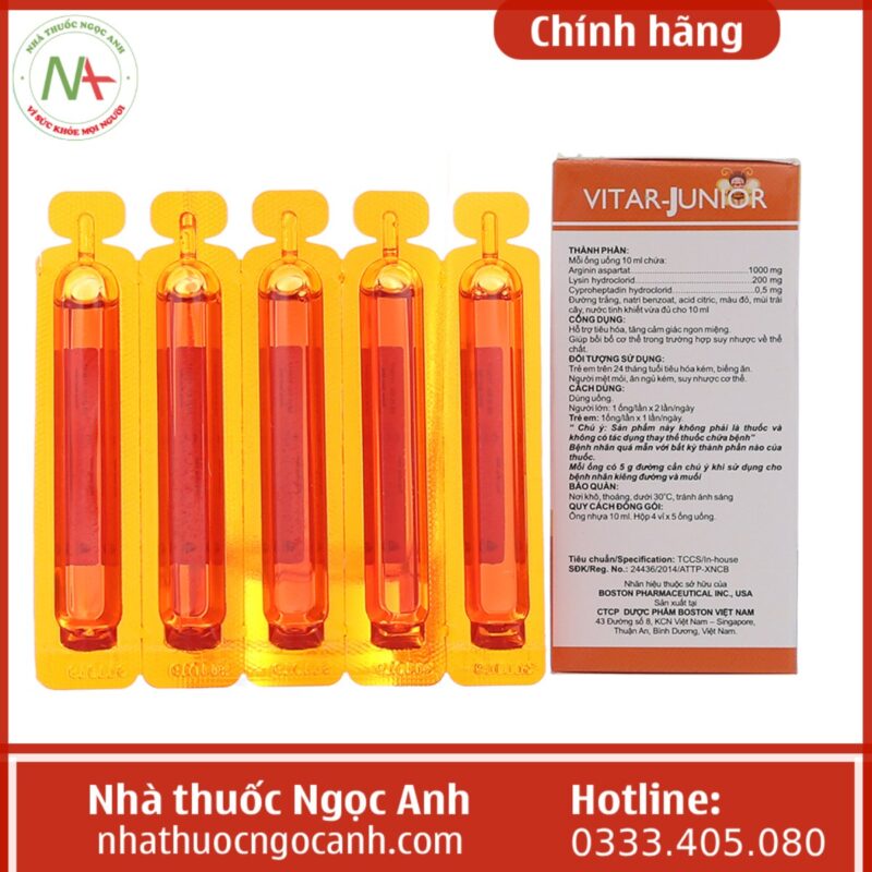 Thuốc Vitar-Junior có tác dụng gì, có tốt không, mua ở đâu, giá bao nhiêu?