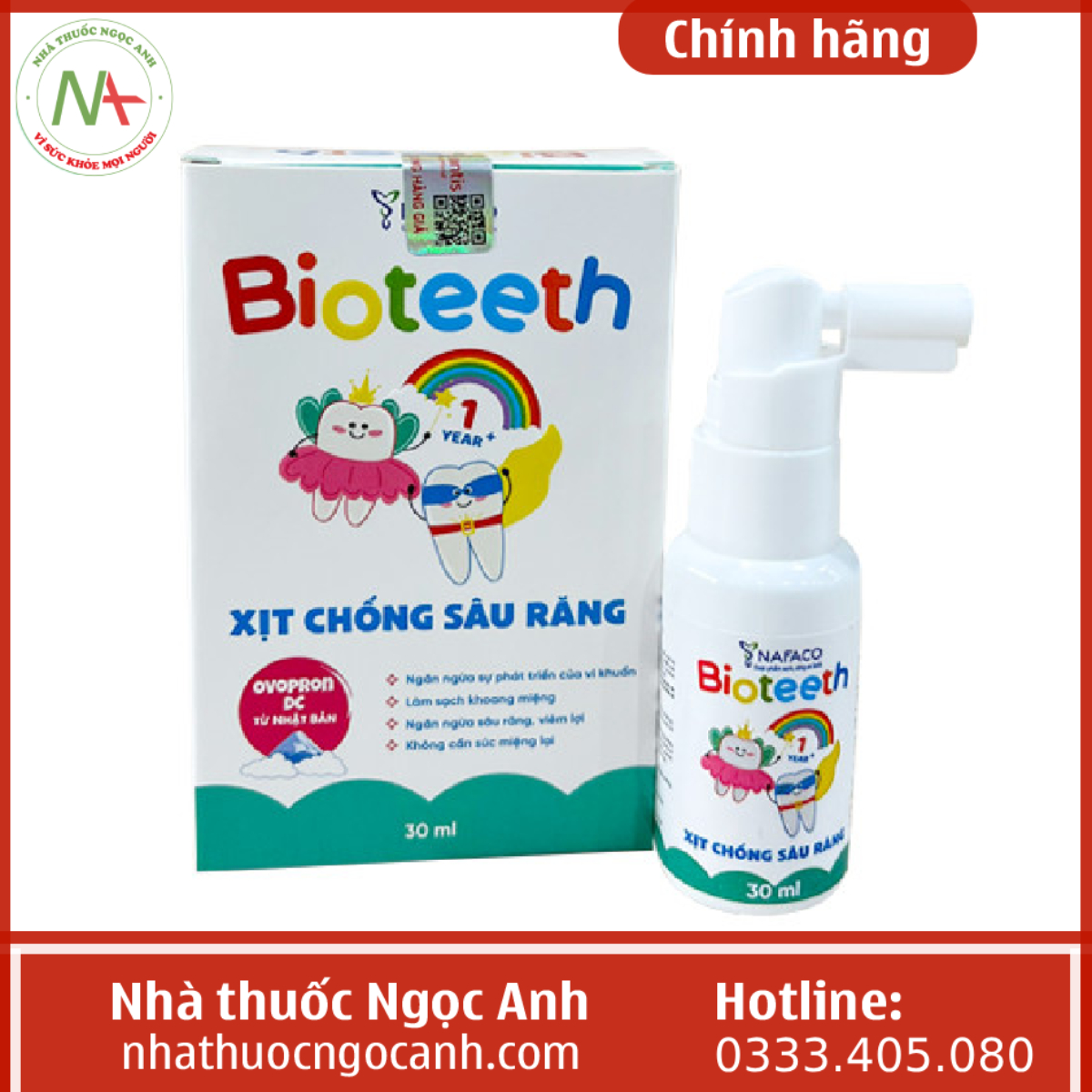 Xịt chống sâu răng Bioteeth giá bao nhiêu? Mua ở đâu?