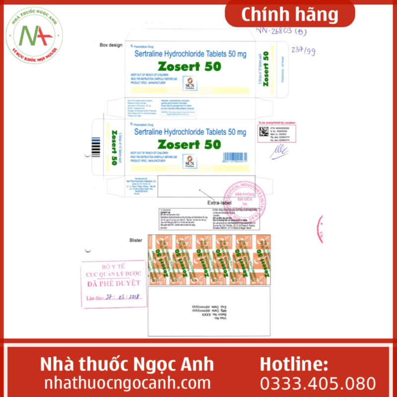 Thuốc Zosert 50 là thuốc gì, giá bao nhiêu? Mua ở đâu?