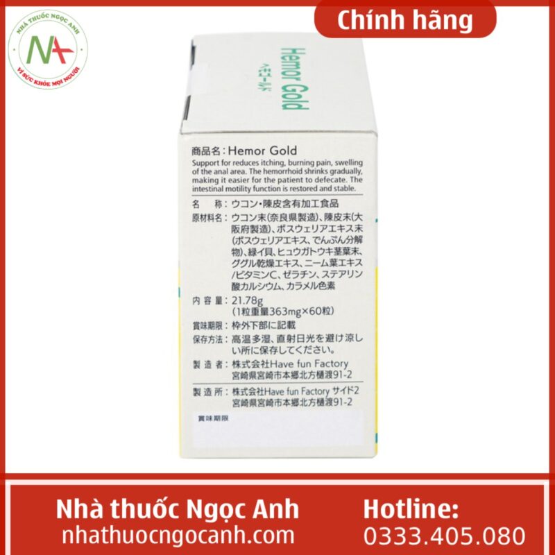 Thuốc Hemor Gold Jpanwell có tốt không? giá bao nhiêu? mua ở đâu