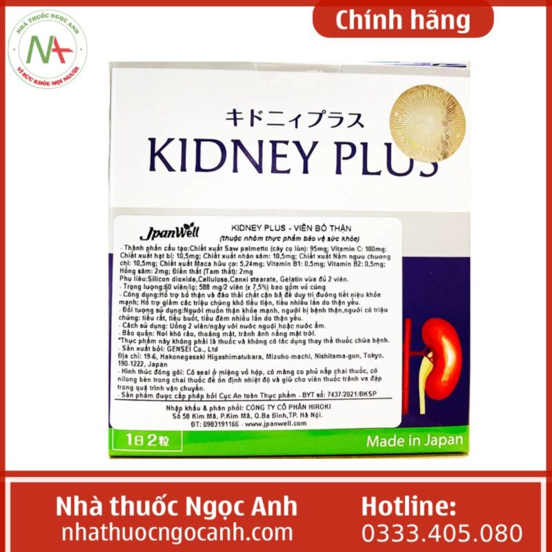 Viên uống Kidney Plus có tốt không, giá bao nhiêu, mua ở đâu