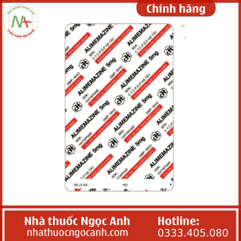Thuốc Alimemazine 5mg Hataphar có tác dụng gì? Giá bao nhiêu? Mua ở đâu