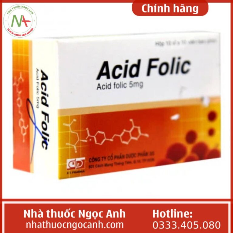 Thuốc Acid Folic 5 mg F.T Pharma giá bao nhiêu? Mua ở đâu