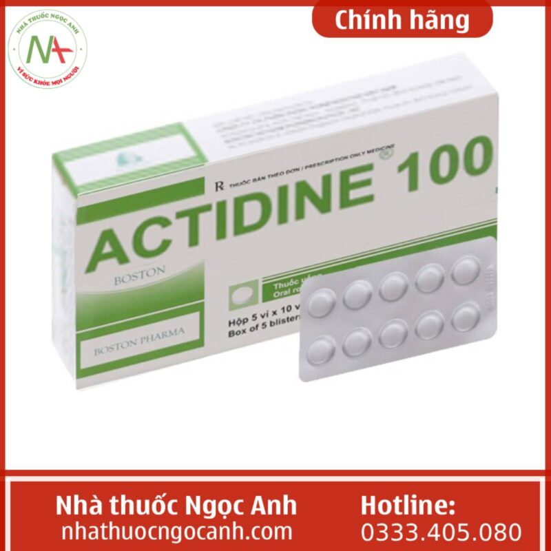 Thuốc Actidine 100 có tác dụng gì? giá bao nhiêu? mua ở đâu