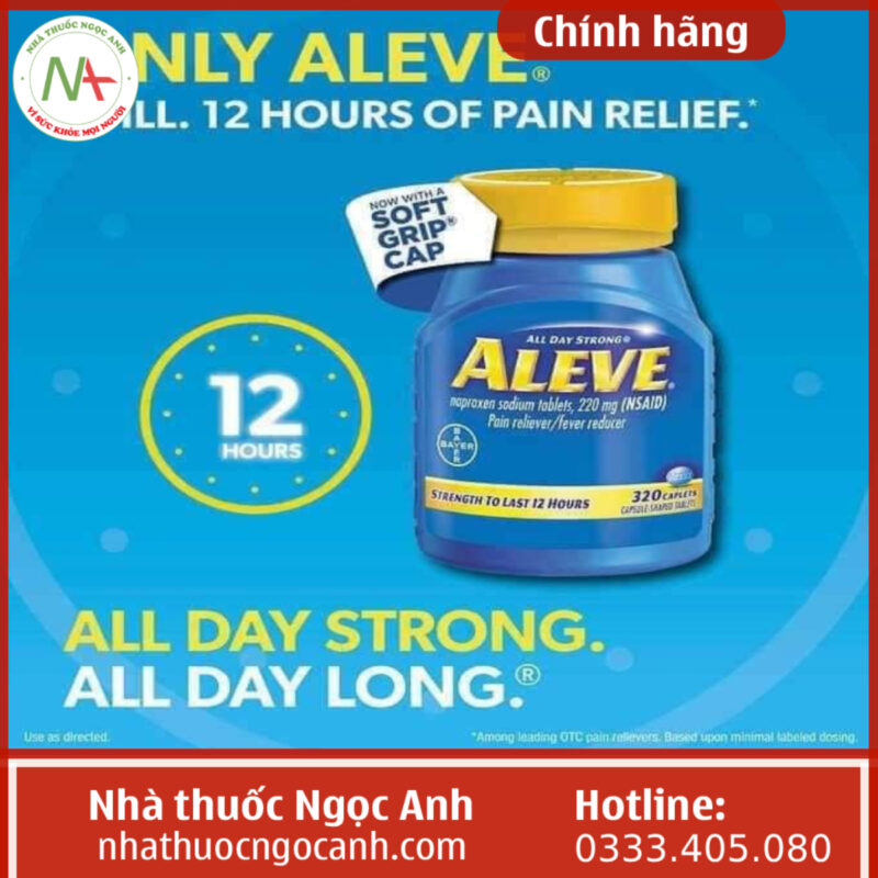 Thuốc Aleve Caplets trị bệnh gì, giá bao nhiêu? Mua ở đâu?