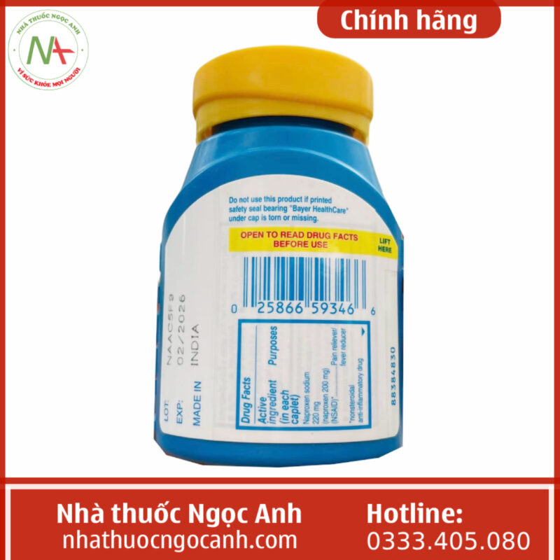 Thuốc Aleve Caplets trị bệnh gì, giá bao nhiêu? Mua ở đâu?