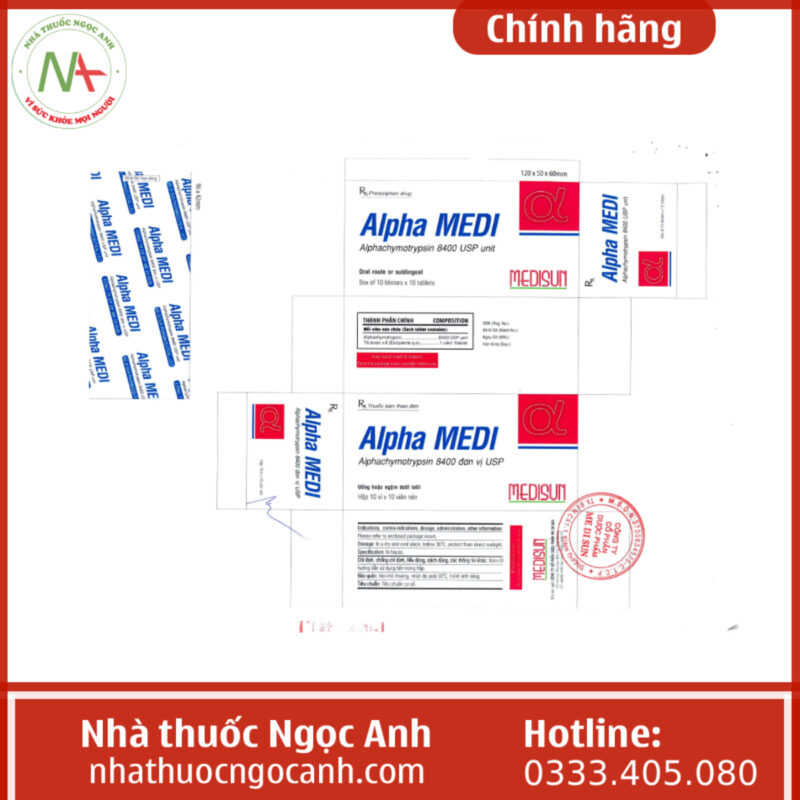 Thuốc Alpha-Medi là thuốc gì, có tác dụng gì, giá bao nhiêu? Mua ở đâu?