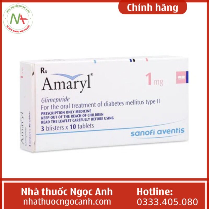 Thuốc Amaryl 1mg là thuốc gì, có tác dụng gì, giá bao nhiêu, mua ở đâu?