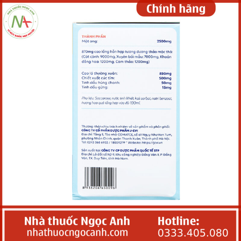 Thuốc Bổ Phế JV cho bé có tốt không, giá bao nhiêu, mua ở đâu?