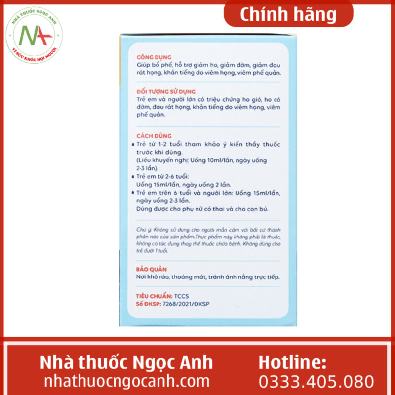 Thuốc Bổ Phế JV cho bé có tốt không, giá bao nhiêu, mua ở đâu?