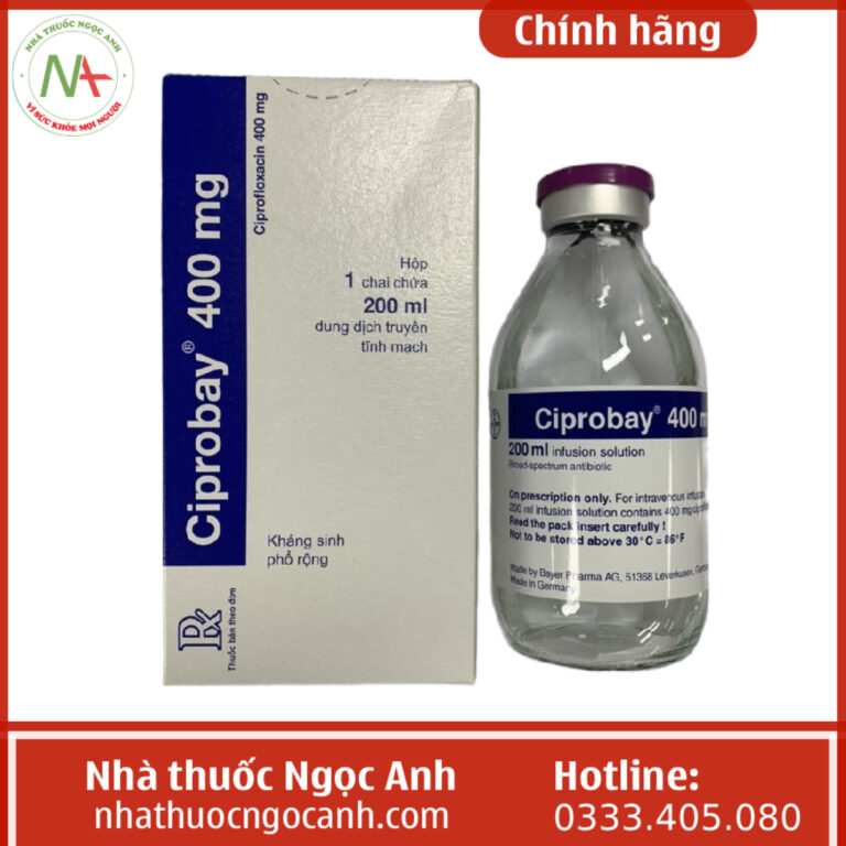 Thuốc kháng sinh Ciprobay 400 mg là thuốc gì, giá bao nhiêu, mua ở đâu?
