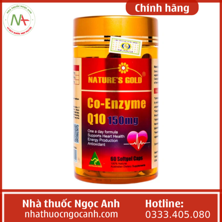Thuốc bổ tim Co-Enzyme Q10 150mg Nature's Gold của Australia giá bao ...