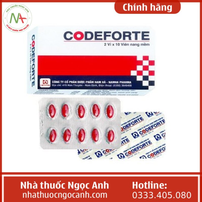 Thuốc Codeforte Nam Hà là thuốc gì, có phải kháng sinh không, giá bao ...