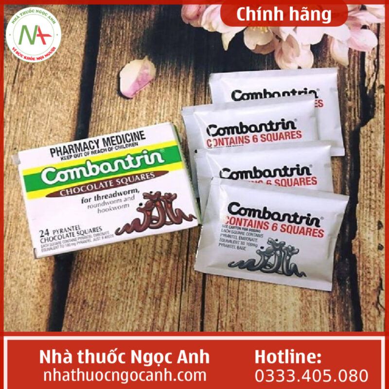Thuốc tẩy giun Combantrin Chocolate Squares có tốt không, giá bao nhiêu ...