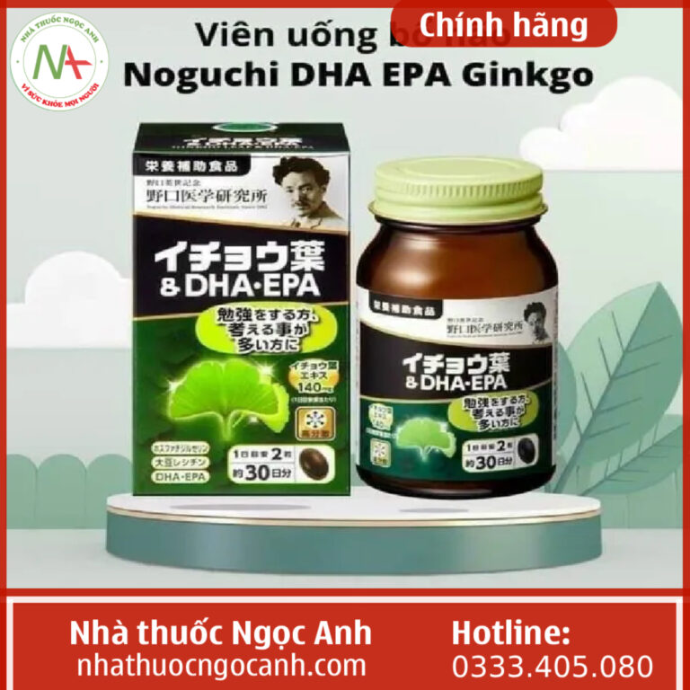 Viên uống bổ não DHA EPA Ginkgo Noguchi Nhật Bản có tác dụng gì, giá bao nhiêu? Mua ở đâu?