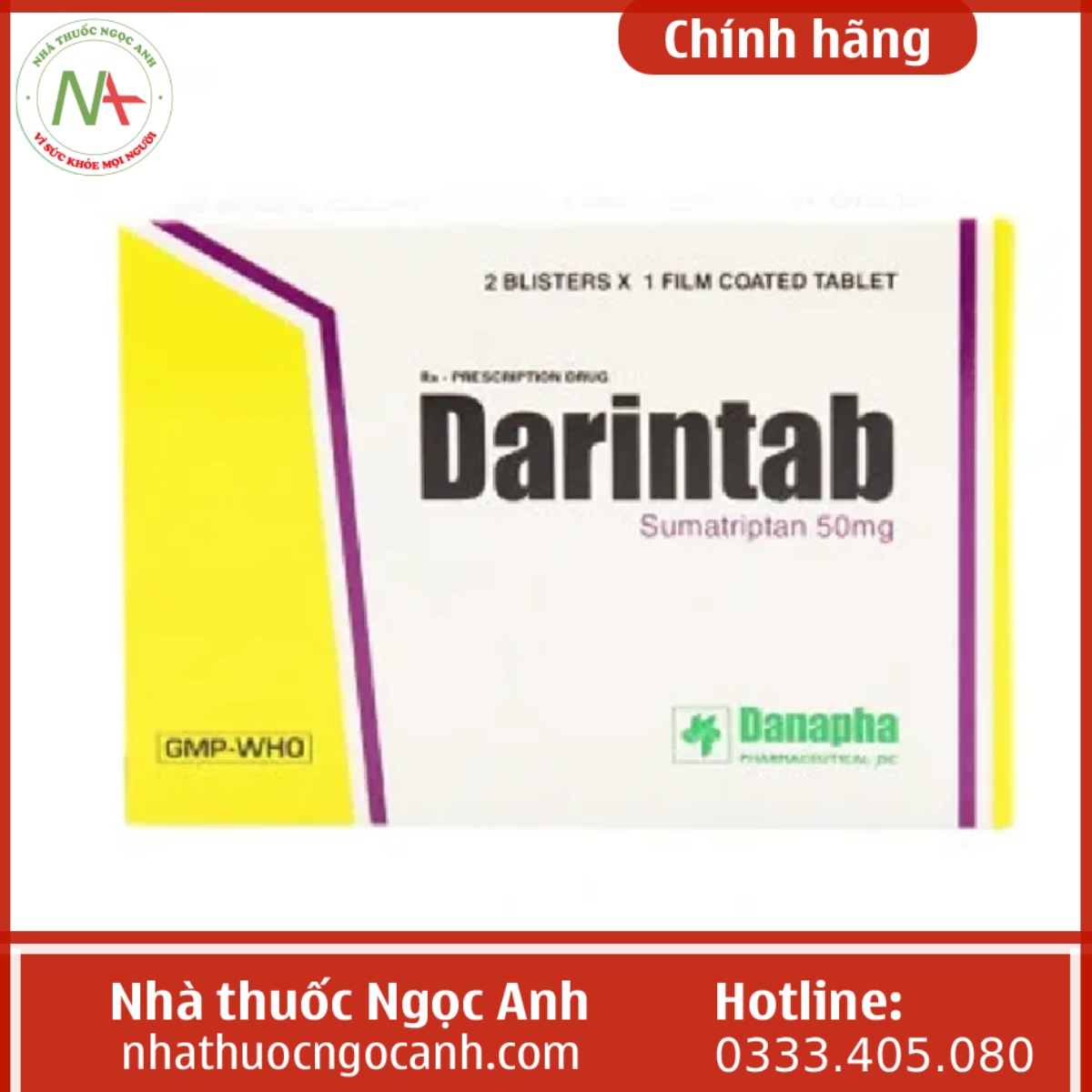 Thuốc Darintab 50mg là thuốc gì, có tác dụng gì, giá bao nhiêu, mua ở đâu?