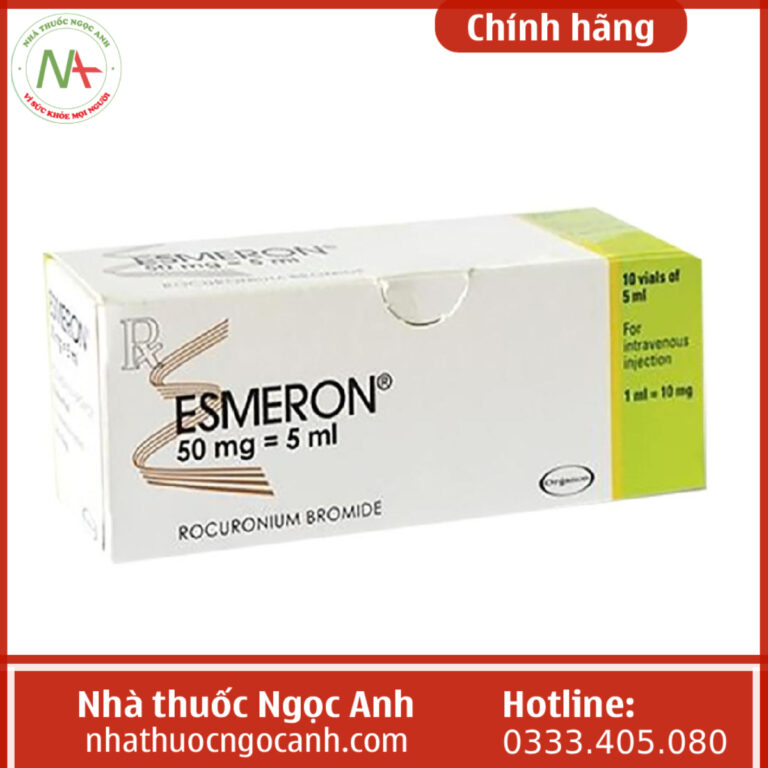 Thuốc Esmeron 50mg/5ml là thuốc gì? Giá bao nhiêu? Mua ở đâu?