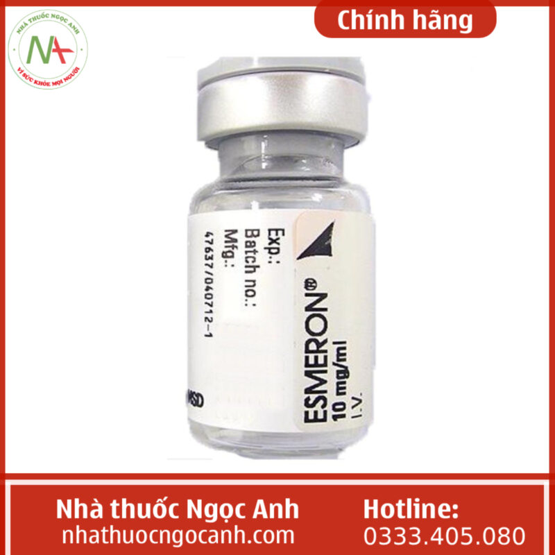 Thuốc Esmeron 50mg/5ml là thuốc gì? Giá bao nhiêu? Mua ở đâu?
