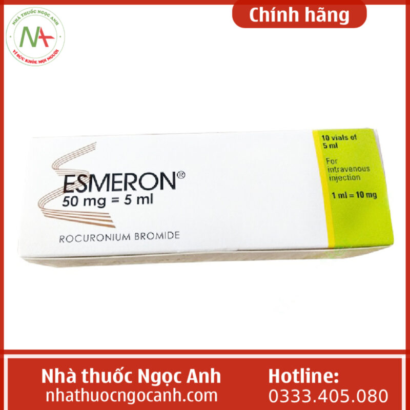 Thuốc Esmeron 50mg/5ml là thuốc gì? Giá bao nhiêu? Mua ở đâu?