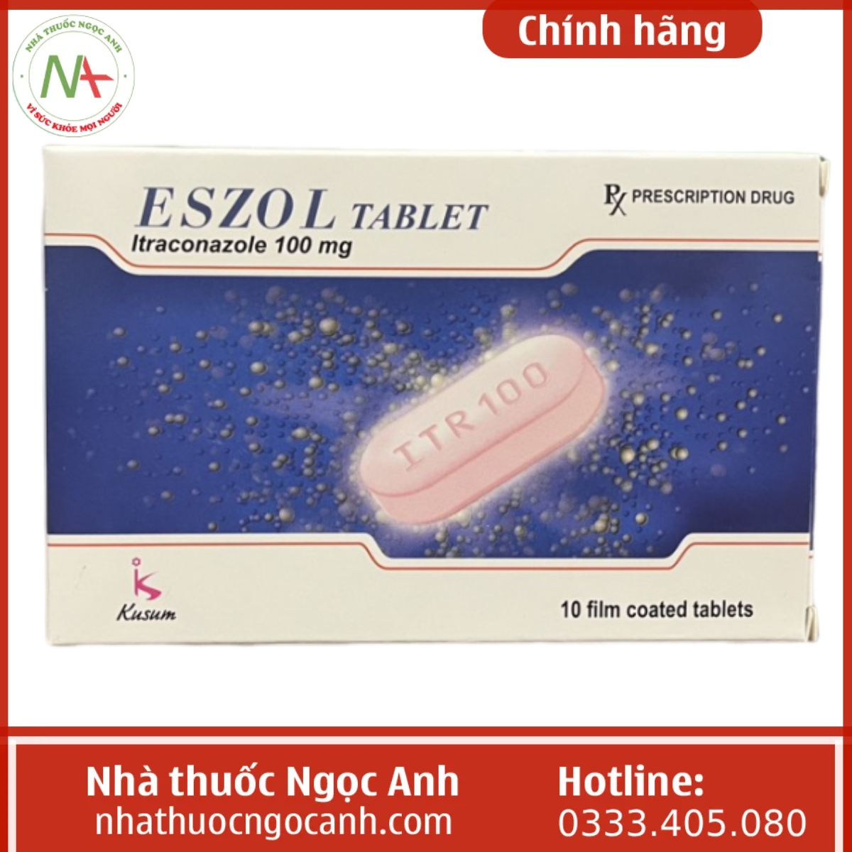 Thuốc Eszol Tablet 100mg là thuốc gì, giá bao nhiêu, mua ở đâu?