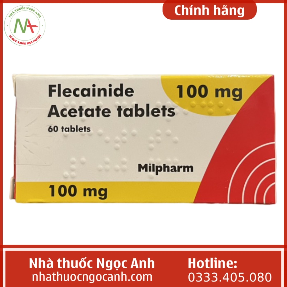 Thuốc Flecainide Acetate Tablets 100mg Milpharm giá bao nhiêu, mua ở đâu