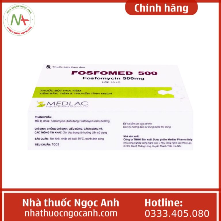 Thuốc tiêm Fosfomed 500 là thuốc gì, có tác dụng gì, giá bao nhiêu, mua ...