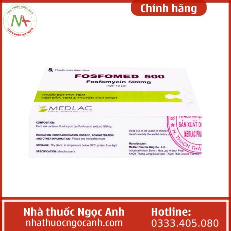 Thuốc tiêm Fosfomed 500 là thuốc gì, có tác dụng gì, giá bao nhiêu, mua ...