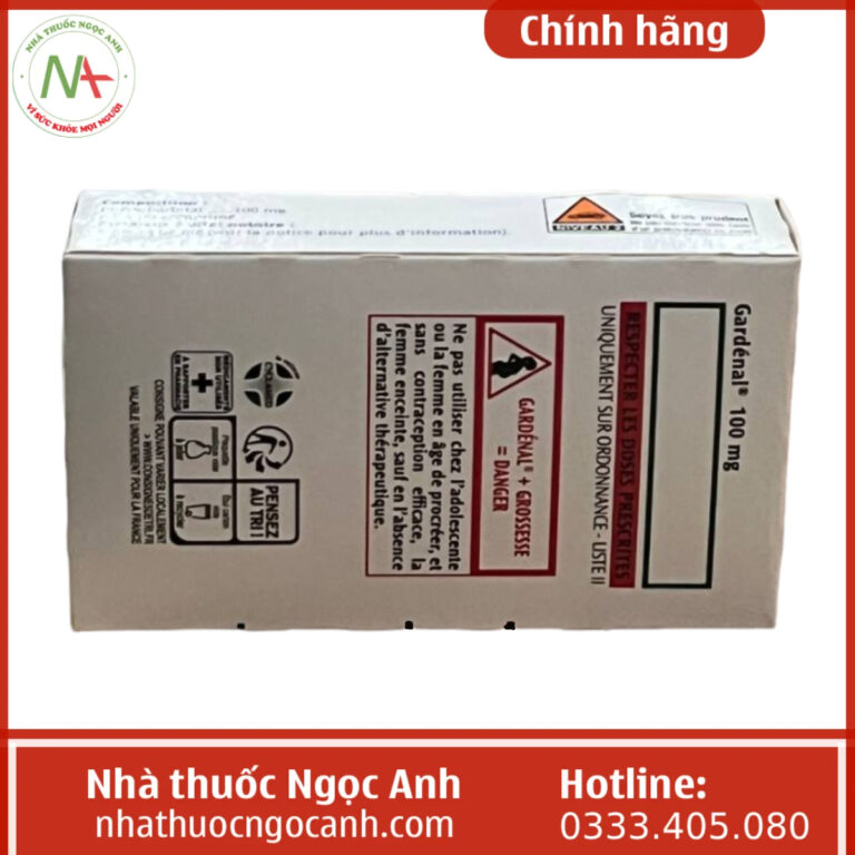 Thuốc Gardenal 100mg Sanofi là thuốc gì, giá bao nhiêu, mua ở đâu