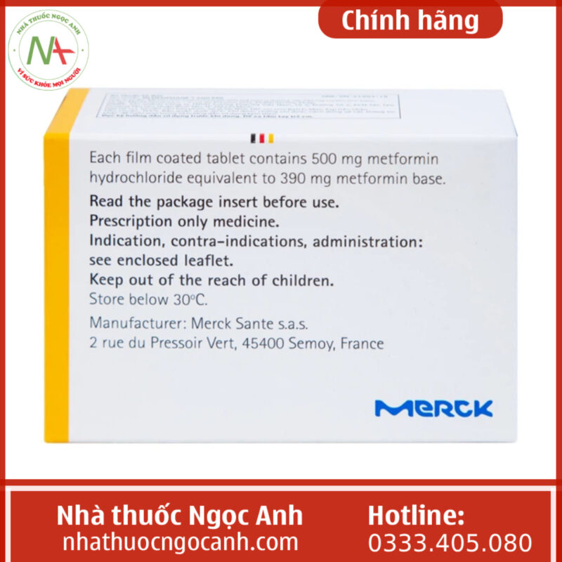 Thuốc tiểu đường Glucophage 500mg là thuốc gì, giá bao nhiêu? Mua ở đâu?