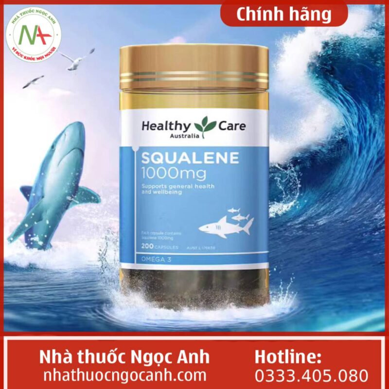 Dầu gan cá mập Healthy Care Squalene 1000mg giá bao nhiêu, mua ở đâu?