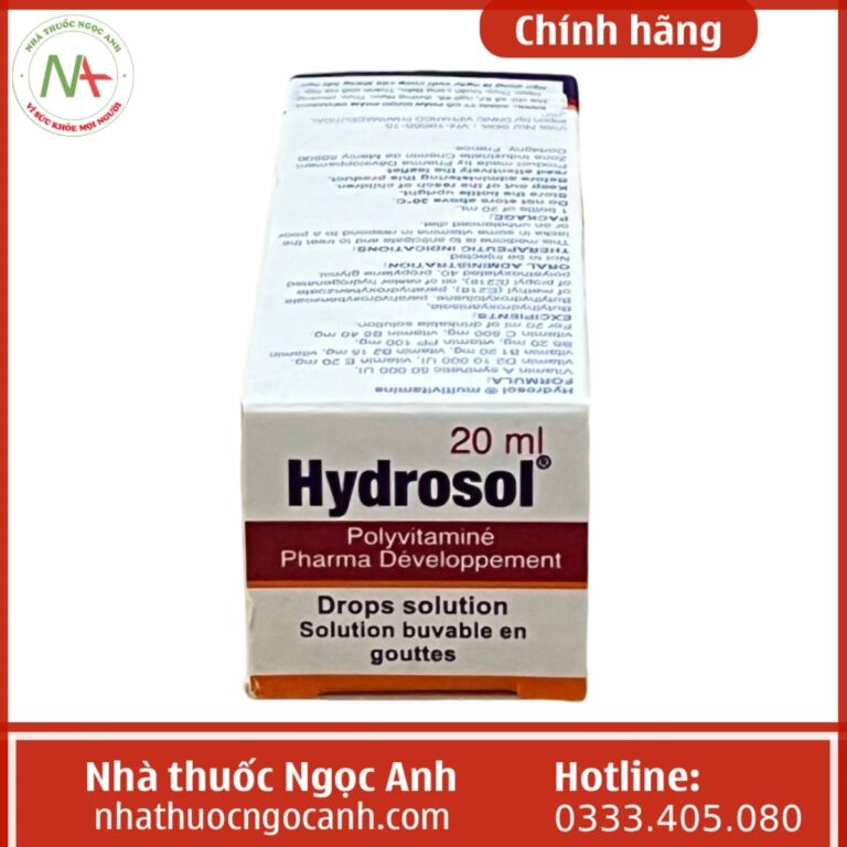 Thuốc Hydrosol Polyvitamine 20ml uống lúc nào, giá bao nhiêu, mua ở đâu?