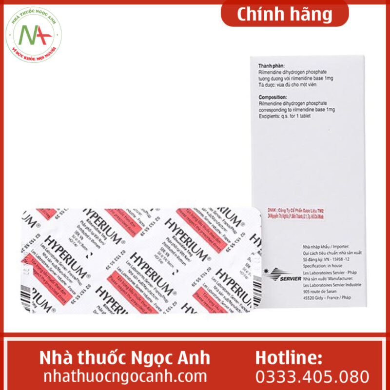 Thuốc huyết áp Hyperium thuộc nhóm nào, giá bao nhiêu? Mua ở đâu?