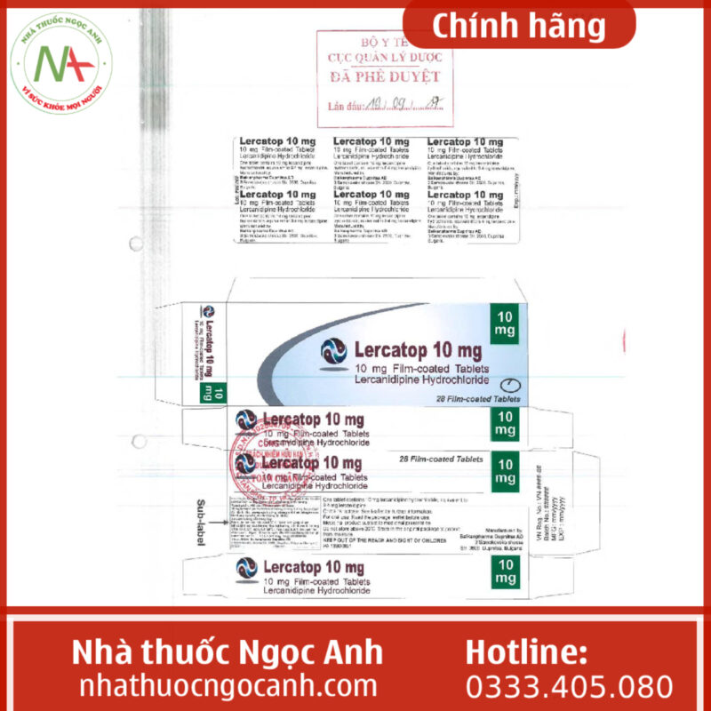Thuốc Lercatop 10mg là thuốc gì, giá bao nhiêu? Mua ở đâu?