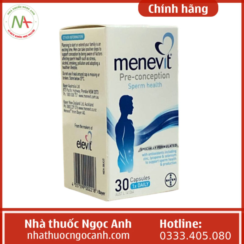 Thuốc Menevit Pre-Conception uống khi nào, giá bao nhiêu, mua ở đâu ...