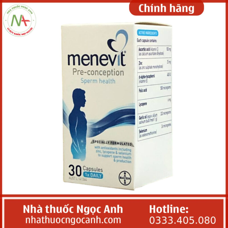 Thuốc Menevit Pre-Conception uống khi nào, giá bao nhiêu, mua ở đâu ...