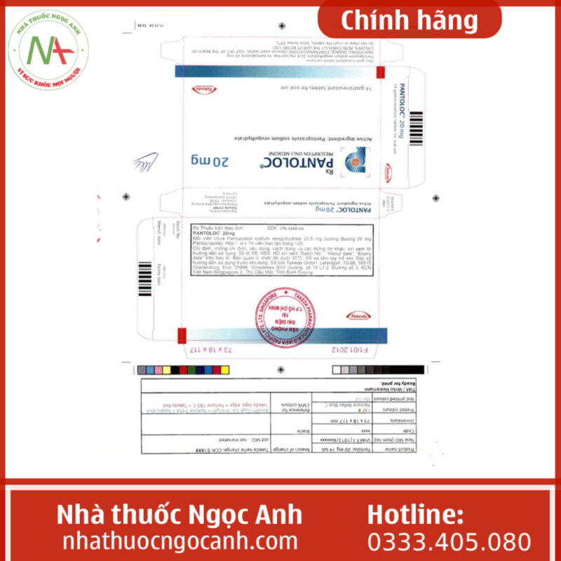 Thuốc Pantoloc 20mg là thuốc gì, giá bao nhiêu? Mua ở đâu?
