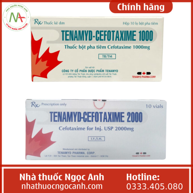 Thuốc tiêm Tenamyd-Cefotaxime 2000 là thuốc gì, giá bao nhiêu? Mua ở đâu?