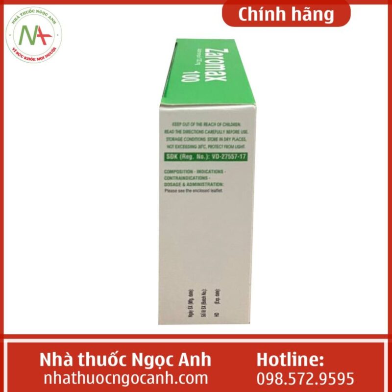 Zaromax 100 là thuốc gì? Công dụng, cách dùng và lưu ý